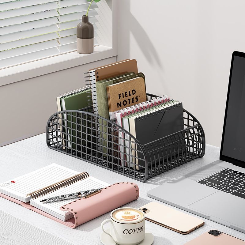 Desktop Bookshelf Desk file box Desktop book storage rack Desk ...