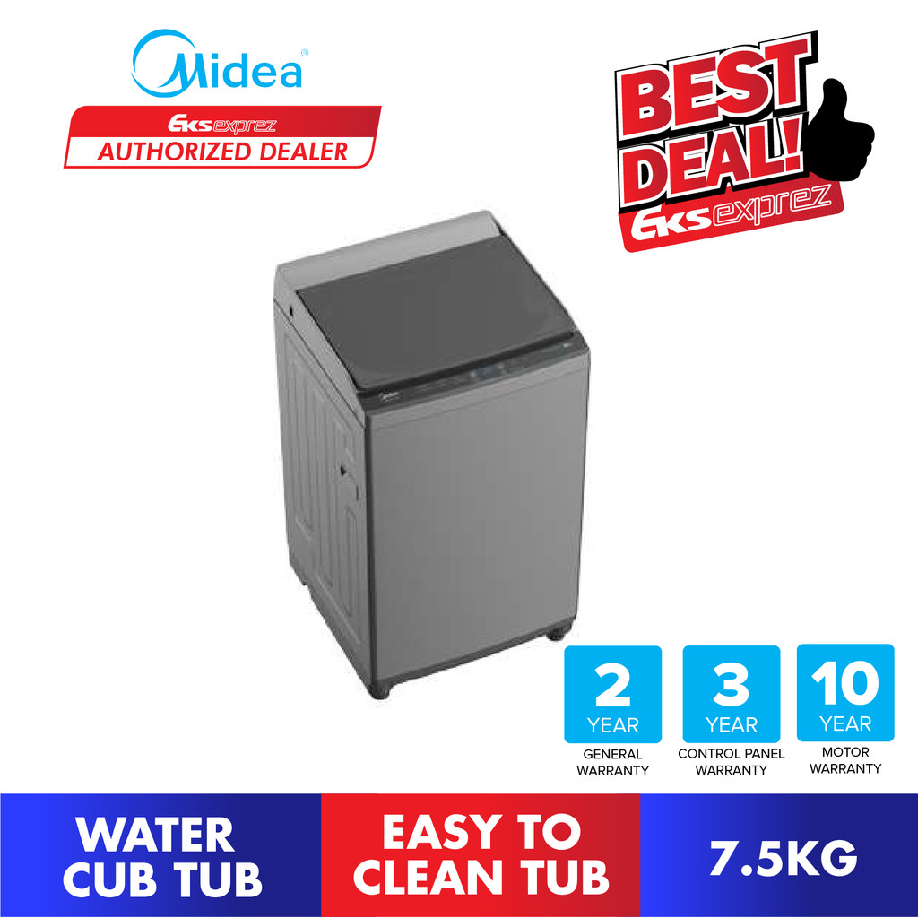 [READY STOCK] Midea 7.5kg Top Load Fully Auto Washing Machine MA101W75 ...