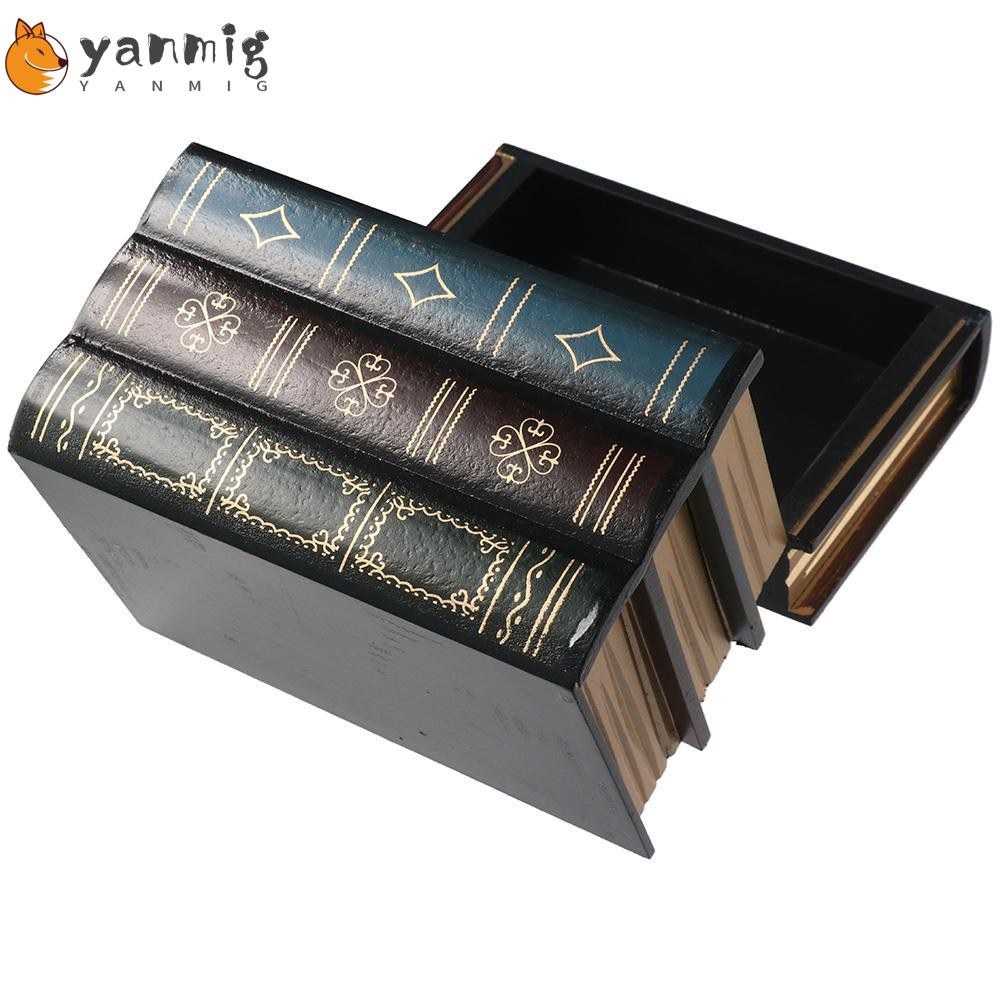 YANMIG Hide-a-Spare-Key, Wood Book Shape Storage Box, Fake Battery ...