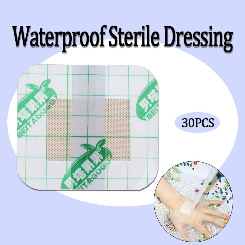 30PCS Medical Transparent Sterile Tape Waterproof Band-Aid Wound ...