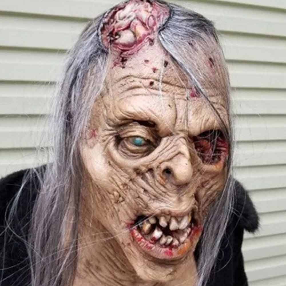Scary Walking Dead Mask Latex Creepy Halloween Costume Horror Bloody ...