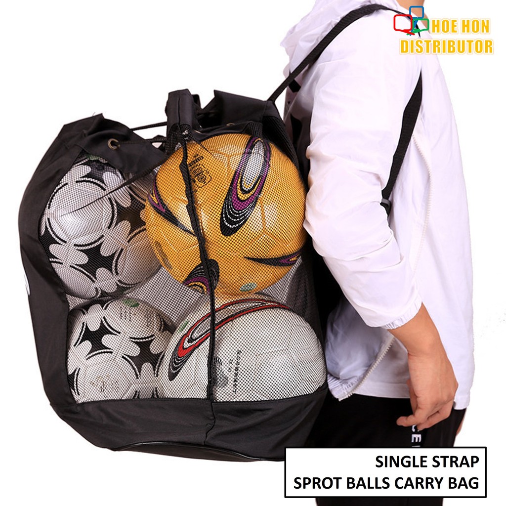 Sport Ball Carry Bag Max 5-6 Balls Multipurpose Football Basketball ...