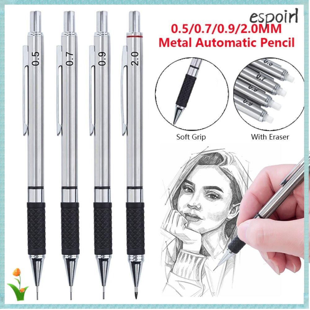 ESPOIR Automatic Pencil, 0.5/0.7/0.9/2.0MM Soft Grip Mechanical Pencil ...