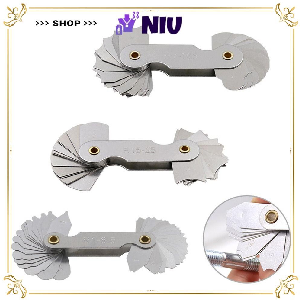 NIU 16pcs/set Radius Gauge for Industrial Measurement Arc Measuring ...