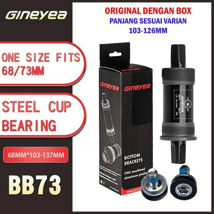 Gineyea BB Box Bottom Bracket BSA 68 73mm Bearing for Crank Square VST | Shopee Malaysia