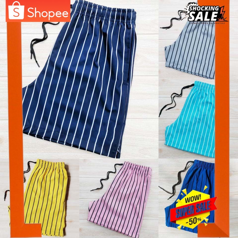 Shopee Special: Affordable Taslan Striped Summer Shorts for Everyone ...