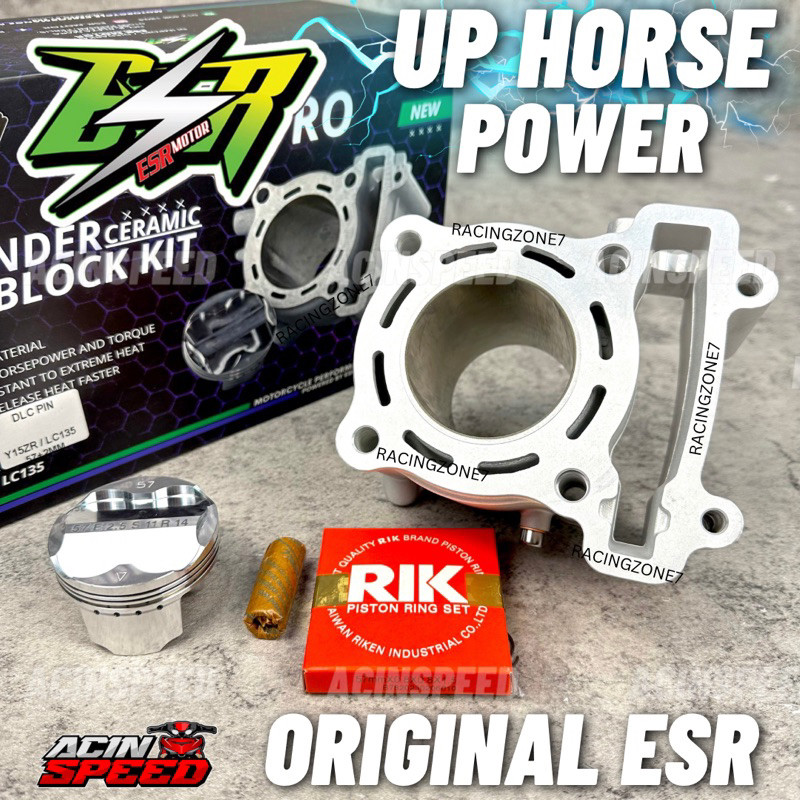 ESR MOTOR RACING CERAMIC BLOCK X-PRO Y15ZR/LC135 V1-V8 Fi/Y16 NVX 58mm ...