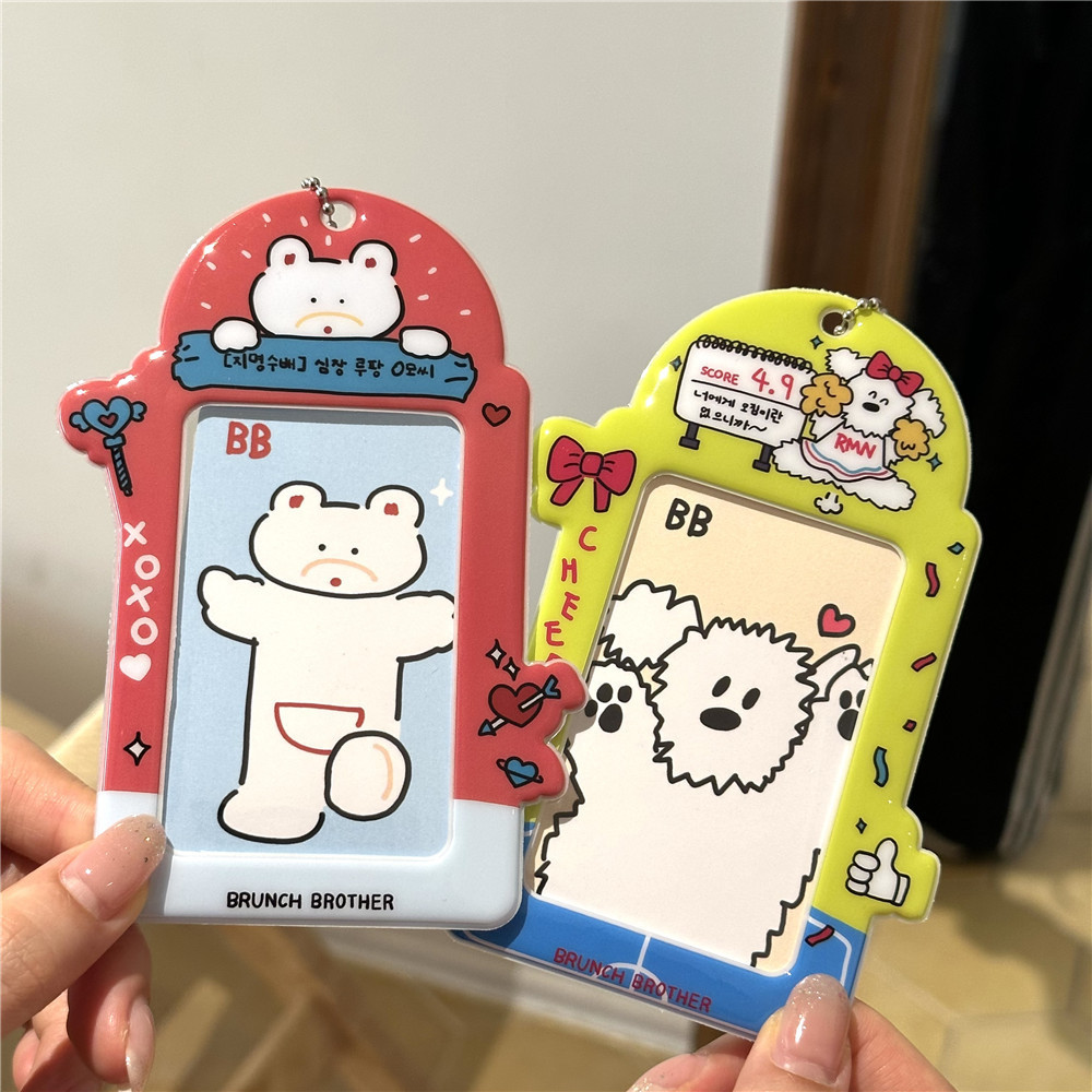Ins Cute Cartoon Animal 10cm Star Chasing Photocard Card Holder Meal ...