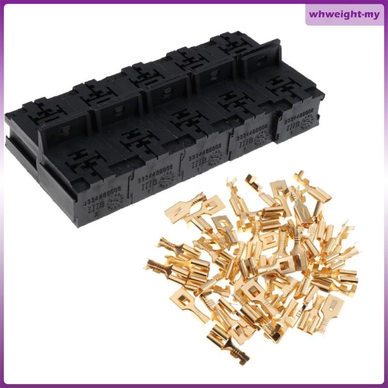 [WhweightMY] 10 Sets 12V/24V 30A-80A Car Relay Socket Holder 5-Pin ...