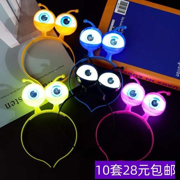 Hairband Halloween Bola mata berkelip, tali kepala pesta, alat peraga ...