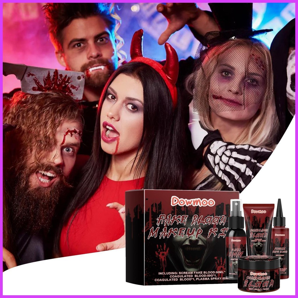 Face Painting Blood Makeup Kit Realistic Wound Makeup Set Long-lasting ...