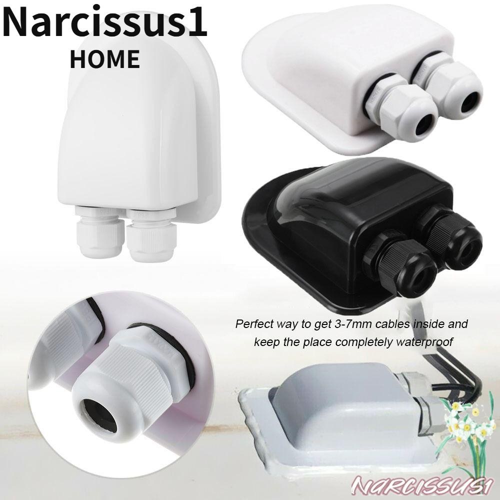 NARCISSUS Panel Sealing Box, Durable Double Hole Curved Cable Connector ...