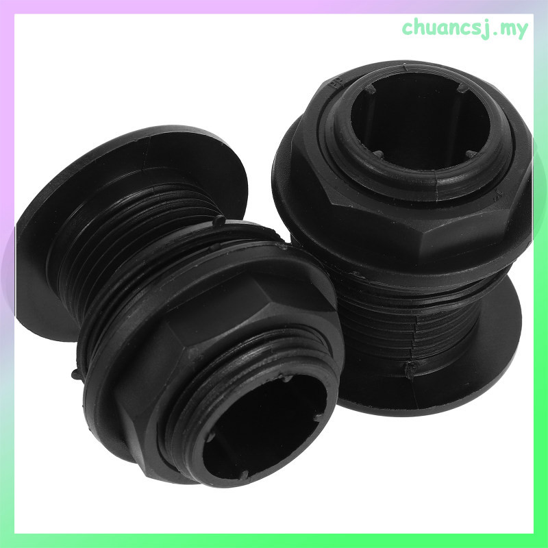2 Pcs Water Tank Connection Joint Rain Pvc Bulkhead for Barrels ...