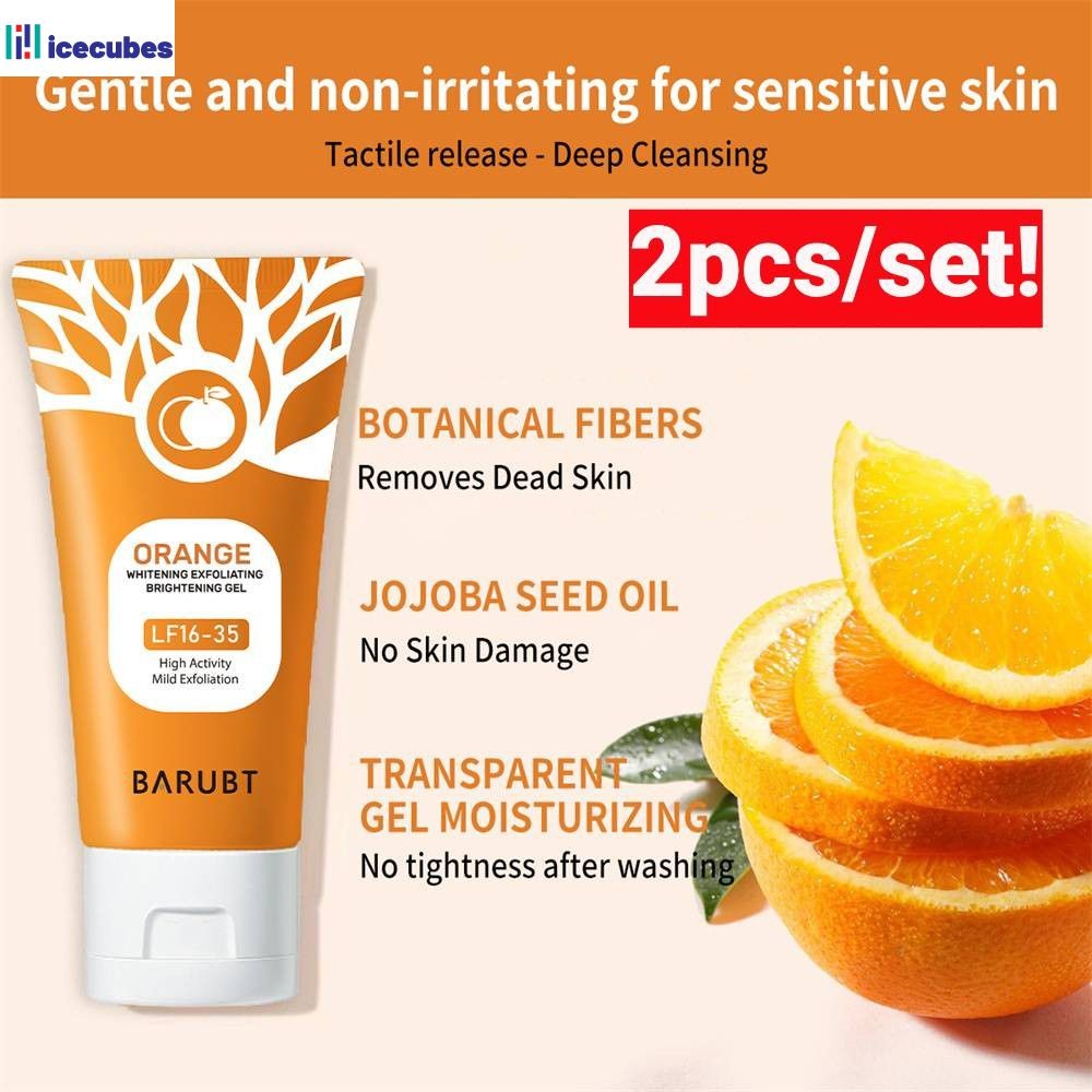 【2pcs/set】barubt Orange Enzyme Exfoliating Gel Facial Absorbs Dirt Deep ...