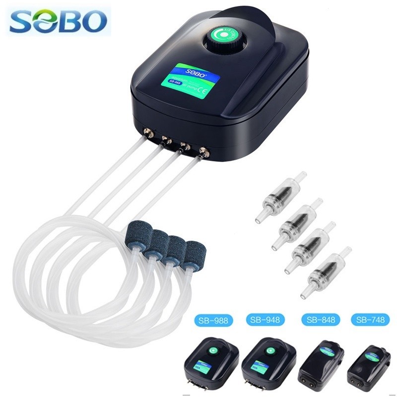 SOBO SB-748 SB-738 /SB-848 SB948 SB988 Super Silent 8W 12W Aquarium ...