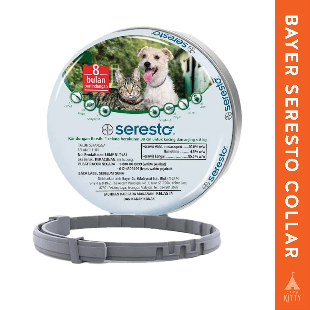 Bayer Seresto Flea & Tick 38cm | For Cats And Dogs | Collar Flea & Tick ...