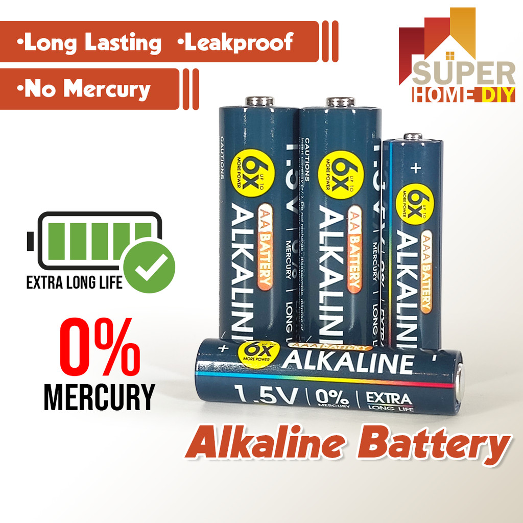 Grabbit AA/AAA Bateri Alkaline Battery 2pcs Pack 600% Power Long ...