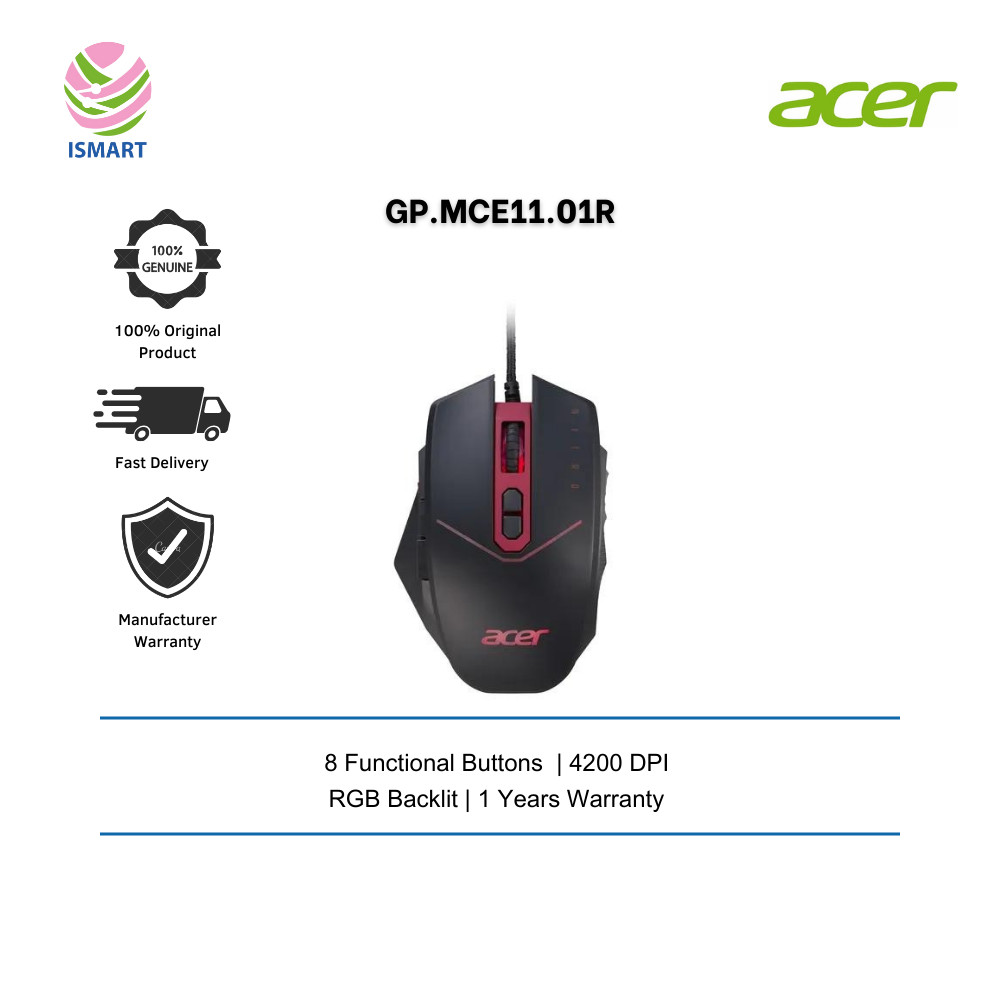 Acer Nitro Gaming Wired Mouse - GP.MCE11.01R | Shopee Malaysia