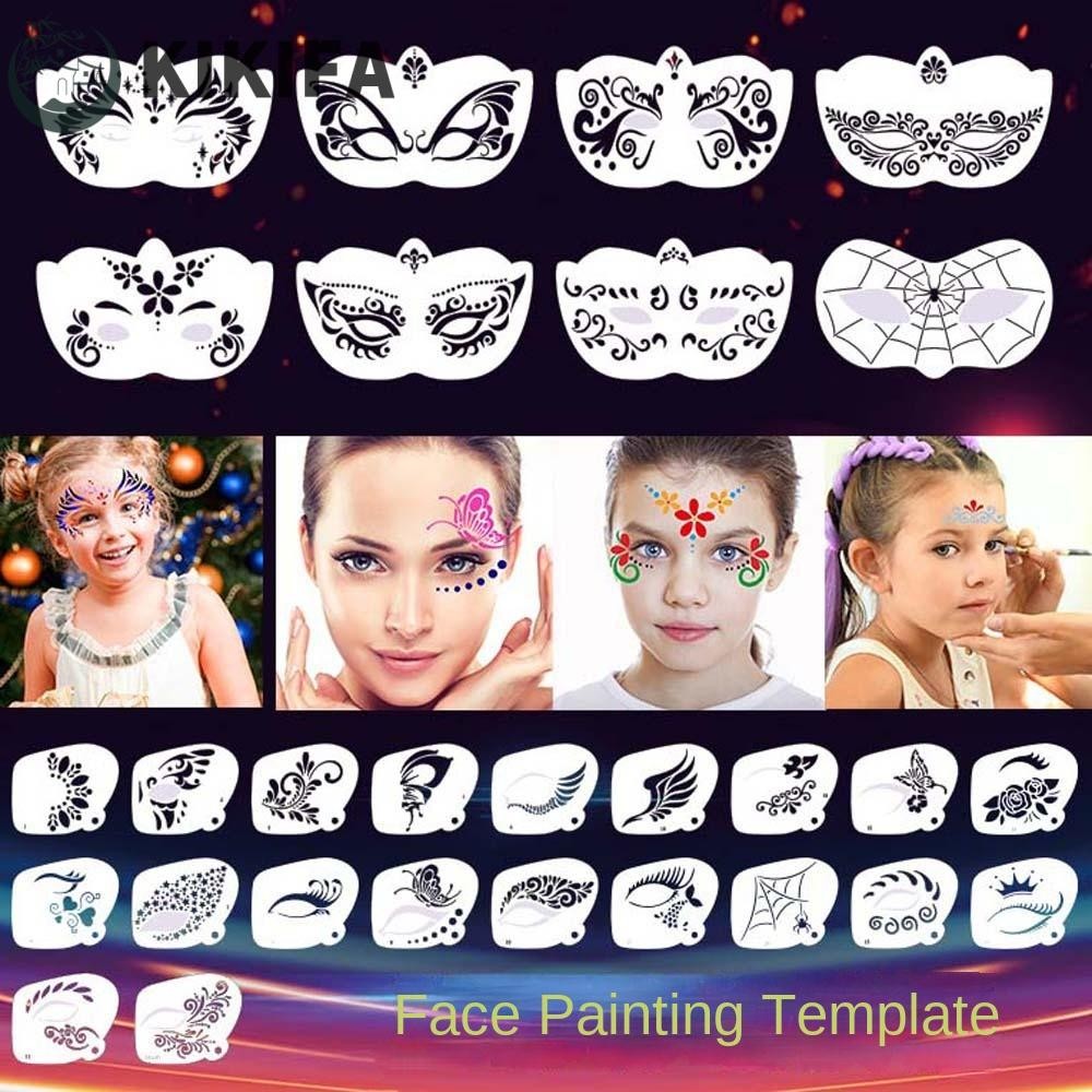 KIKIFA Face Paint Templates, Hand Painting Multiple Pattern Body Art ...