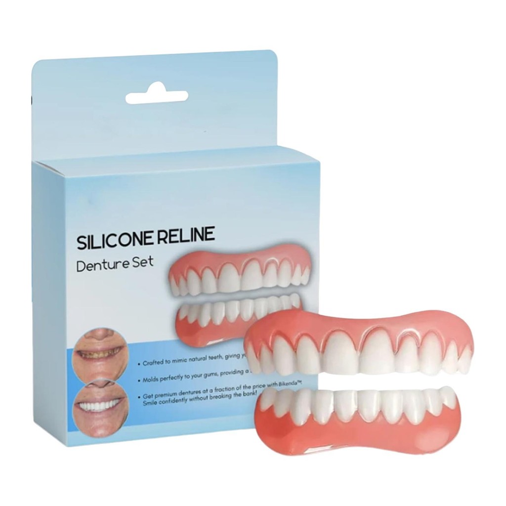 Silicone Denture Liner Kit Denture Reliner Veneers Snap in Teeth ...