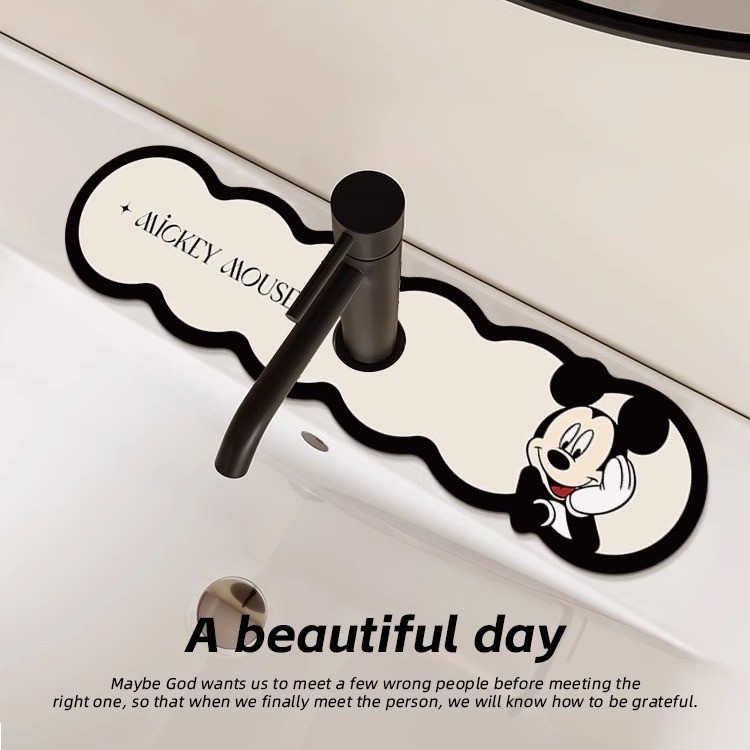 Mickey Bathroom Toilet Faucet Hydrophilic Pad Bathroom Hand Washing ...
