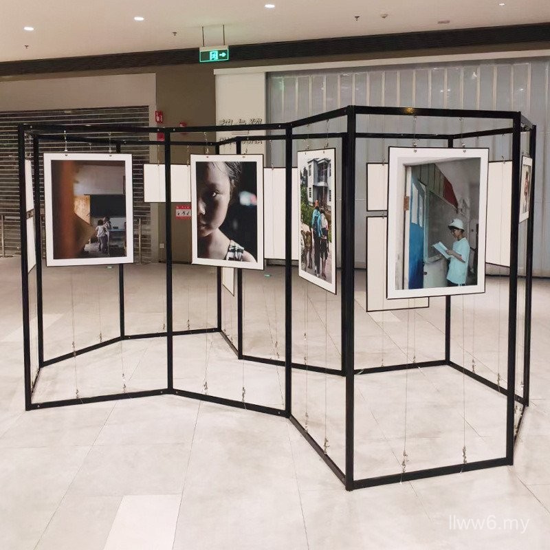 Papan pameran skrin prisma segi lapan luaran, karya seni, lukisan ...