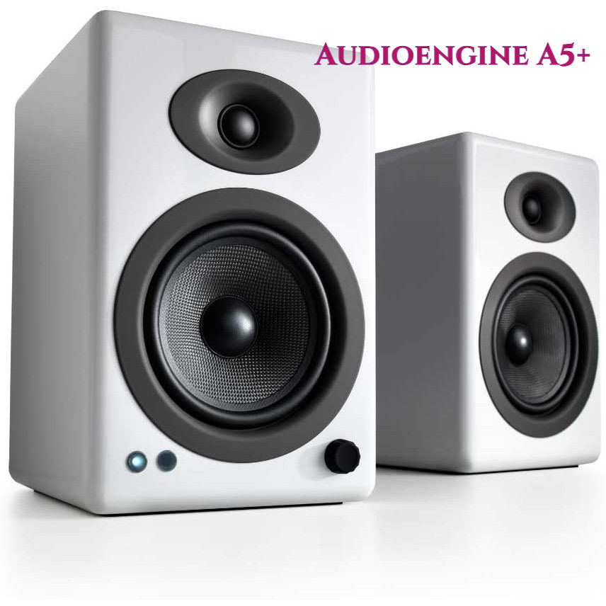 Audioengine A5+ Wireless Speaker Desktop Monitor Speakers Home Music System aptX HD Bluetooth ...