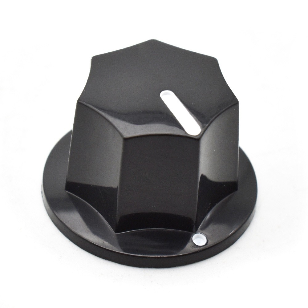 3 Pcs Amp Volume Tone Control Knobs Plasti Black Vintage Style Jazz ...