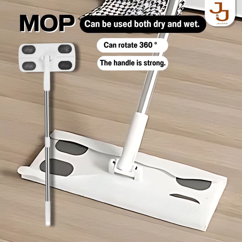 360 Degree Rotation Dry Wet Flat Mops with Disposable Mop Pad Cleaning ...
