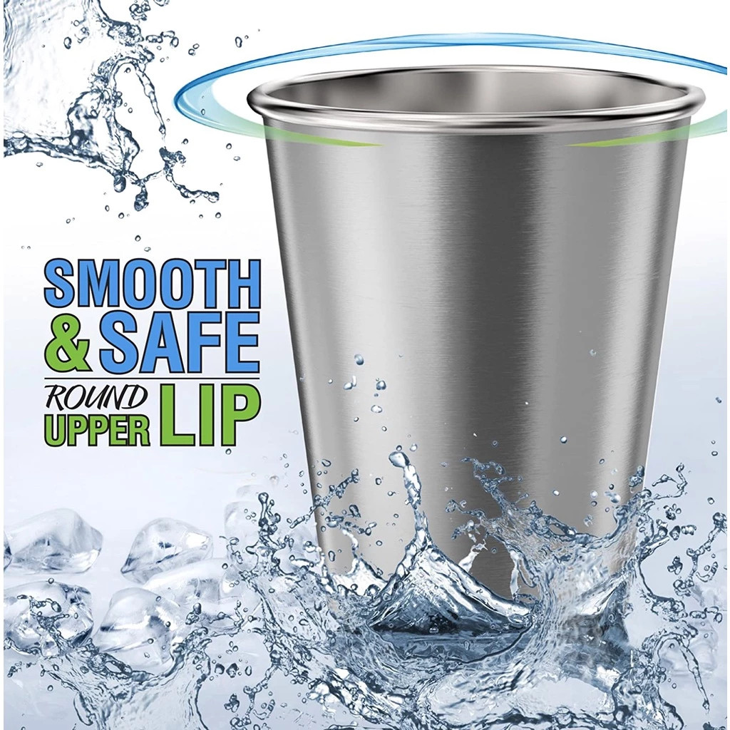 70/180/320ML Stainless Steel Cup Drink Mug Coffee Tea Metal Portable ...
