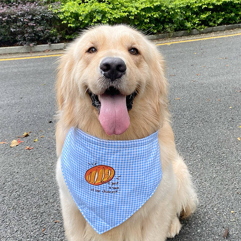 Pet Dog Bib Ins Triangular Binder Cute Scarf Medium Large Dog Golden ...