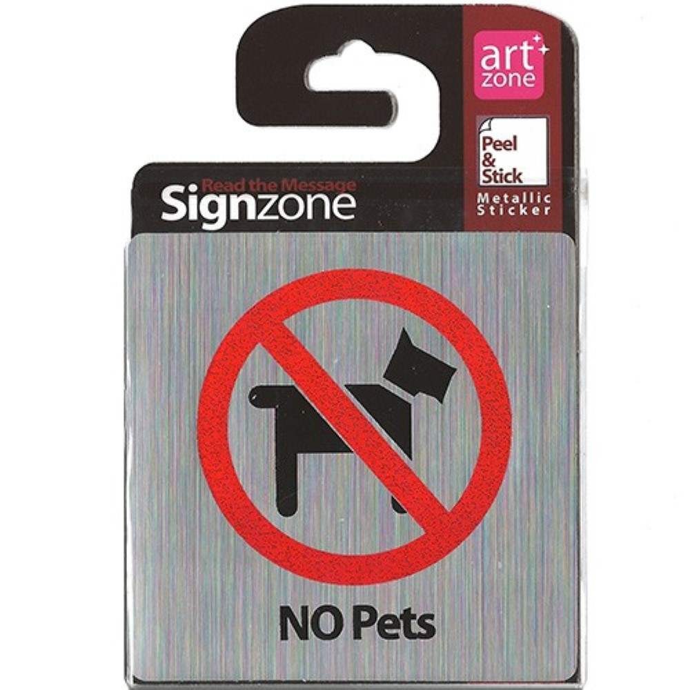 Signzone Peel & Stick Metallic Sticker - NO Pets (R01-46) | Shopee Malaysia