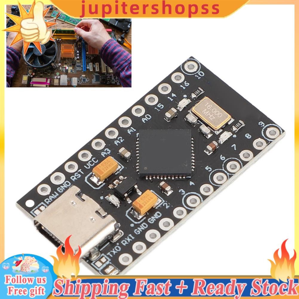Jupitershopss 5V 16MHz Module Board Compact 10 Bit ADC ATMEGA32U4 Pro ...
