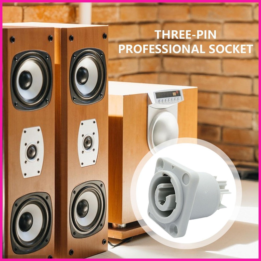 Audio Socket 3-Pin Stage Lighting Connector Copper Core Audio and Stage ...