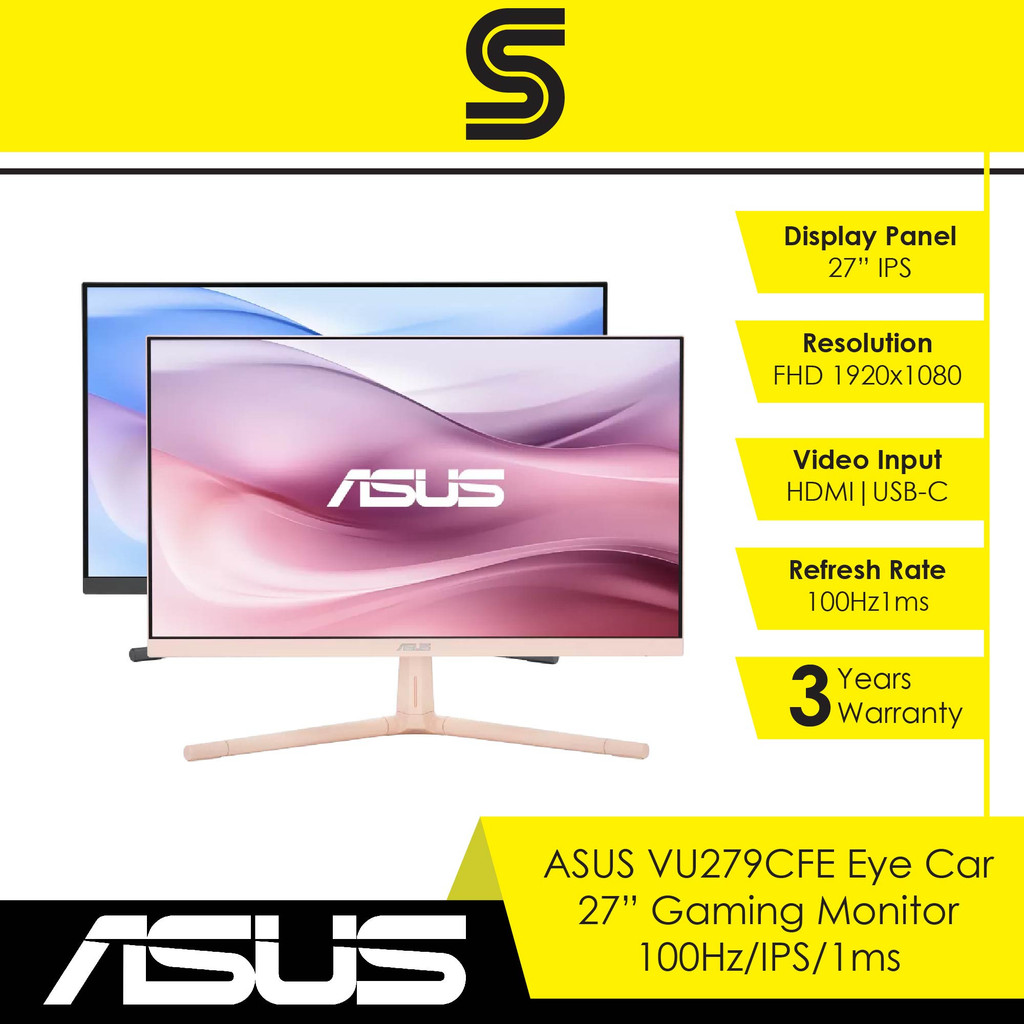 ASUS VU279CFE Eye Care Gaming Monitor (28 Inch IPS | FHD | 100Hz | 1ms ...