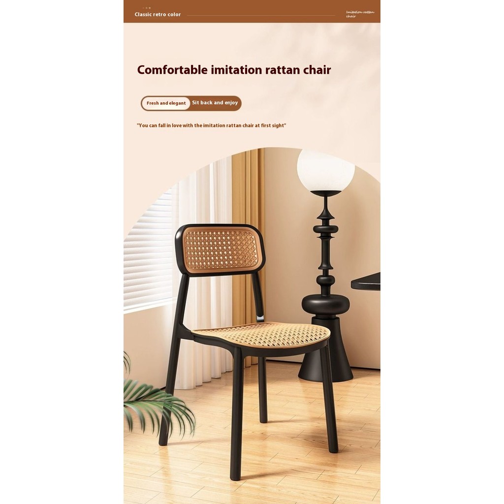 Chair/Rattan Nordic Middle -aged Food Chair Furnishing Plastic Stack ...