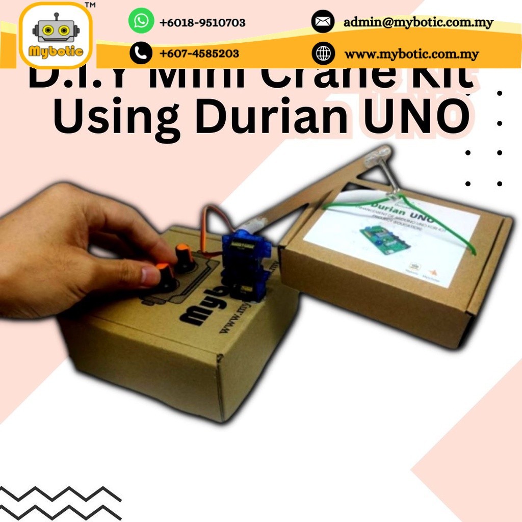 Arduino STEM RBT project: Arduino DIY Mini Crane Kit Using Durian UNO ...