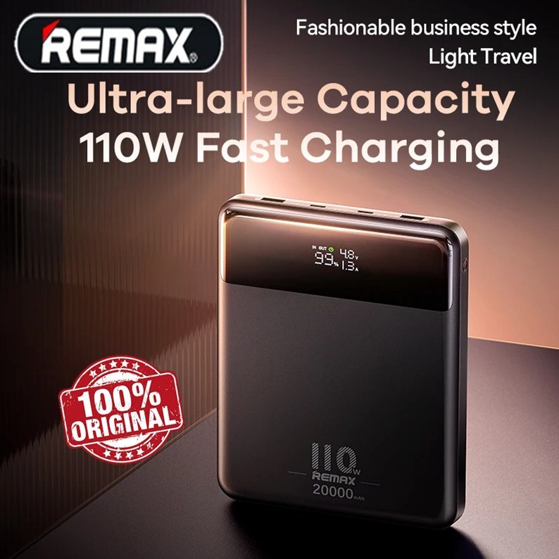 Original Remax PD 110W 20000mAh Ultra Thin Laptop Powerbank QC+PD 5A ...
