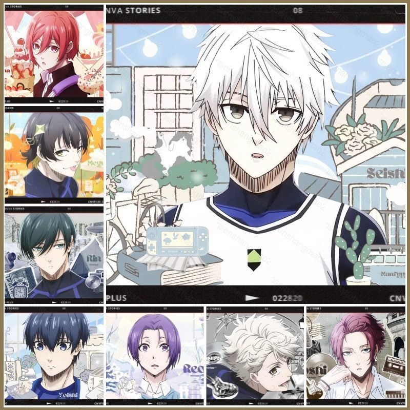 PG Blue Lock film cartoon Self-adhesive poster wall sticker decoration ...