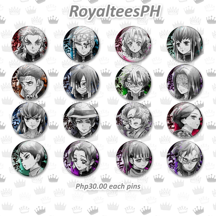 [ Pin ] Demon Slayer Kimetsu no Yaiba Fan-made Button Pins Batch 4 ...