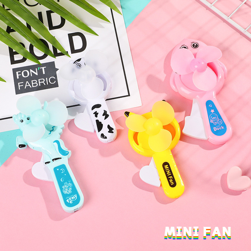 Creative Cartoon Hand-Pressed Fan Mini Portable Children's Small Fan ...