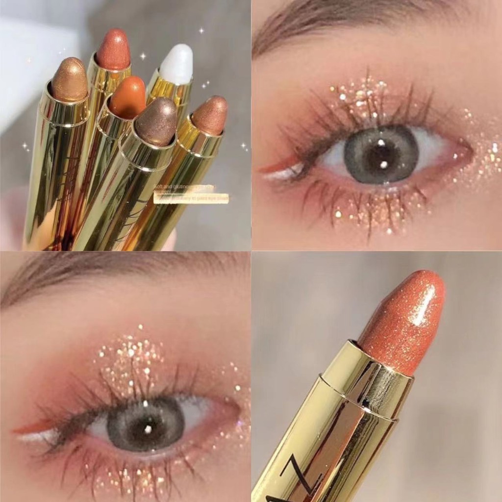 2 in 1 champagne eye contour highlighter stick, double-ended eye shadow ...
