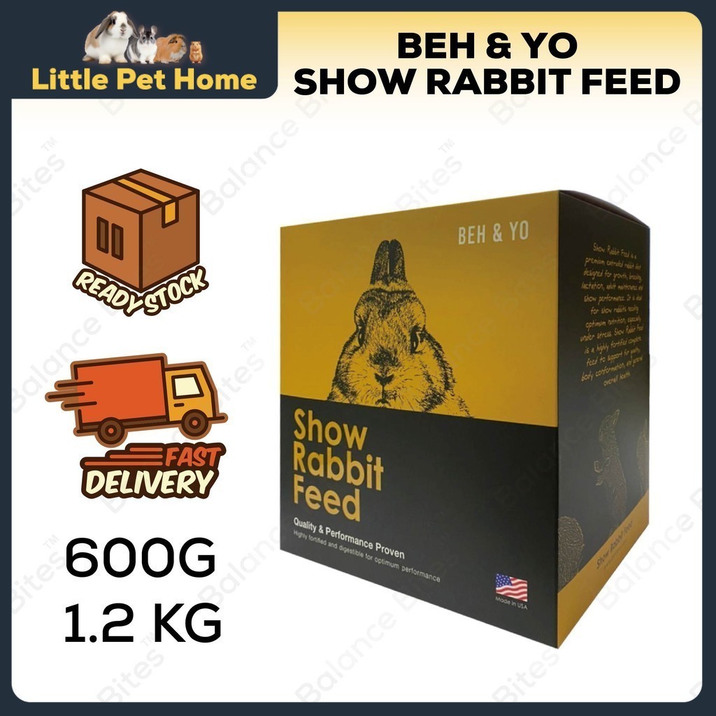 Show Rabbit Feed Beh & Yo Makanan Arnab Rabbit Food Pellet 600g 1.2kg ...