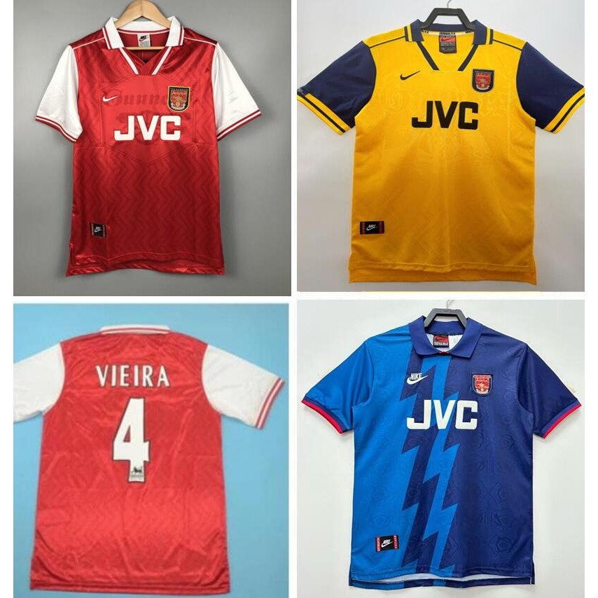 96-98 Arsenal Home Away Retro Soccer Jersey Football Vintage Sports ...