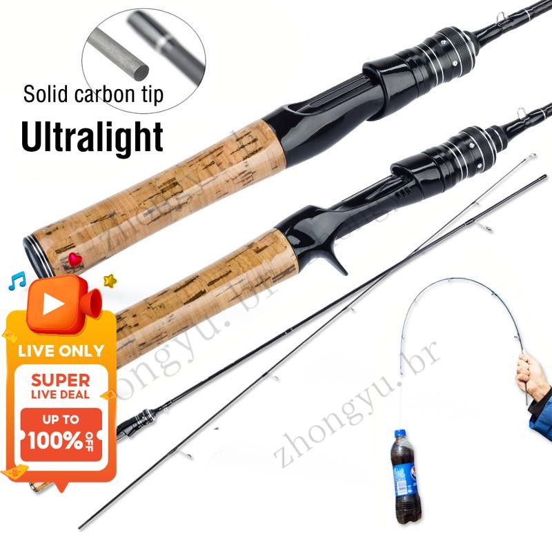 1.5M/1.68M/1.8M UL High Carbon Fiber Ultralight Fishing Rod - Solid Tip ...