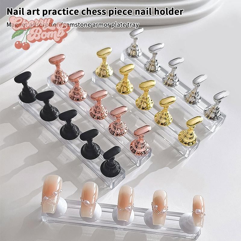 (Cherry Bomb) 5/10 Pcs Magnetic Nail Stand For Press On Nails Display ...