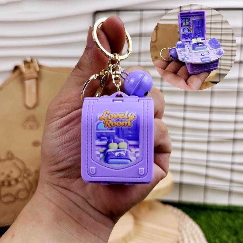 AY Cute Cartoon 3D Folding Popup Keychain School-Theme Miniature ...