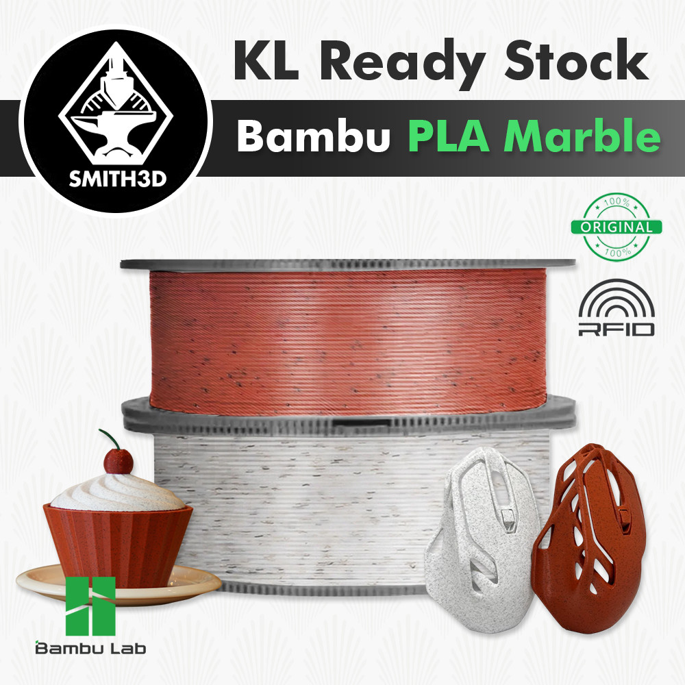 Bambu Lab PLA Marble Filament 1kg 1.75mm, Marble PLA for FDM Printer ...