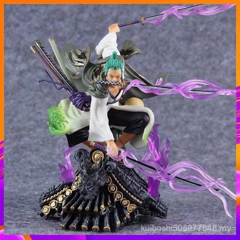 One Piece Anime Sauron Figure Wano Country Roof Sauron Three Swords GK ...