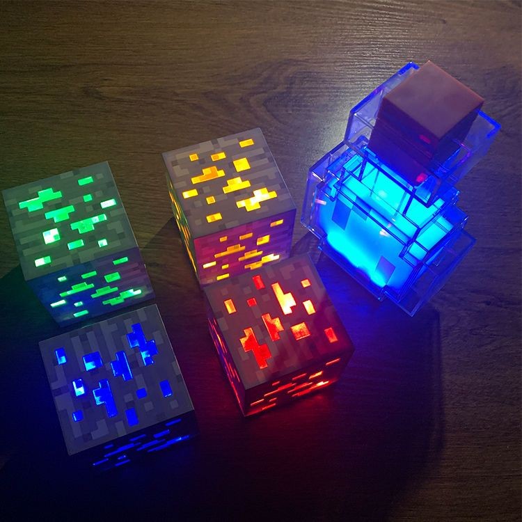 Minecraft rechargeable Luminous torch light can Hang wall torch Night ...